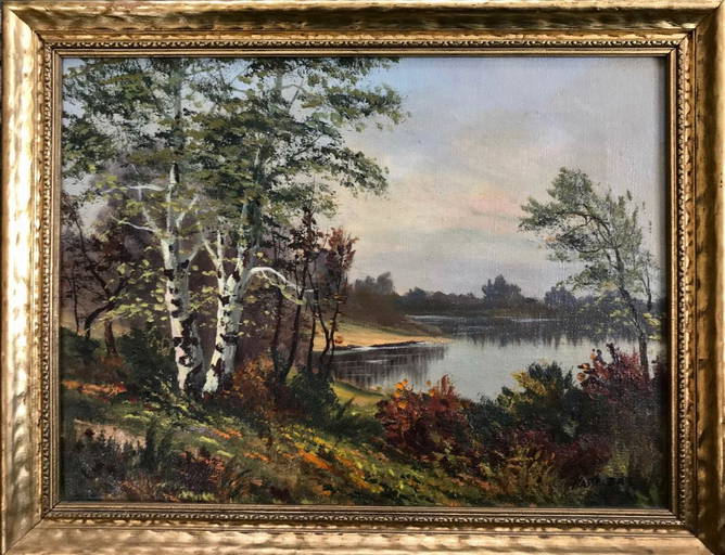 Michael Hasselbar Forest River Landscape Painting 1930s - May 20, 2019 ...