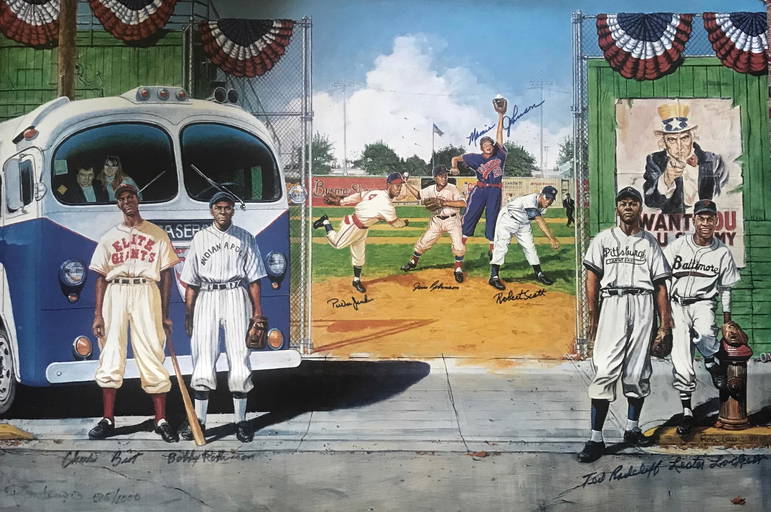 Ron Lewis Negro League Baseball Team 8 Players Signed