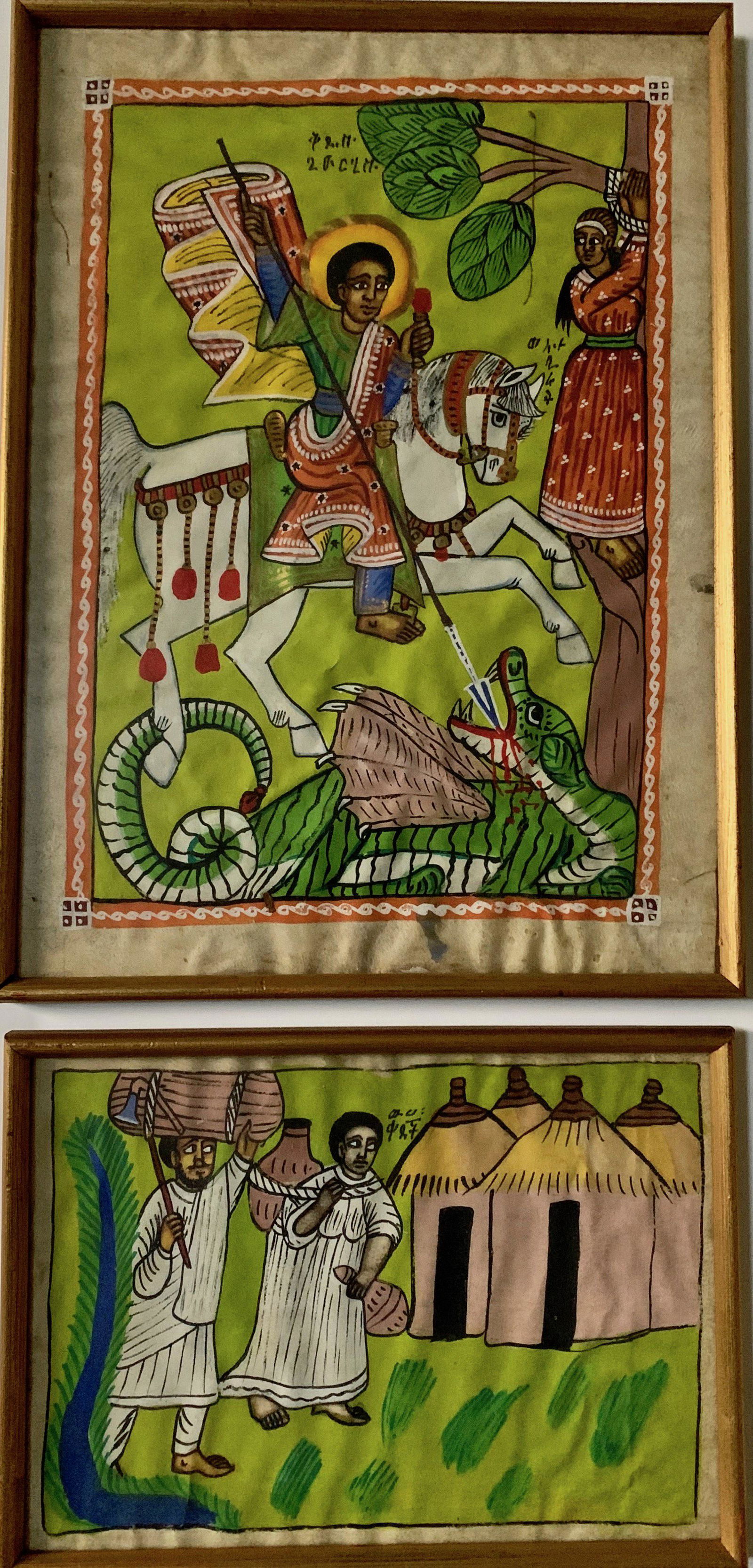 Two Framed Ethiopian Coptic Paintings On Animal Hide - Mar 23, 2020 ...