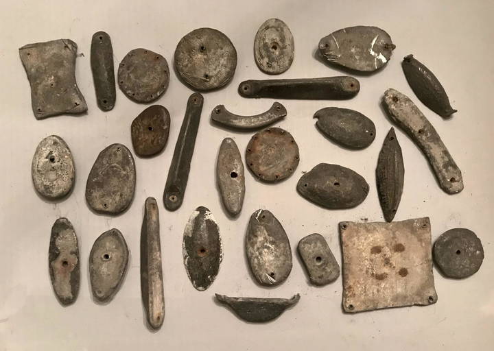 Vintage Fishing Net Sinker Weights (30)