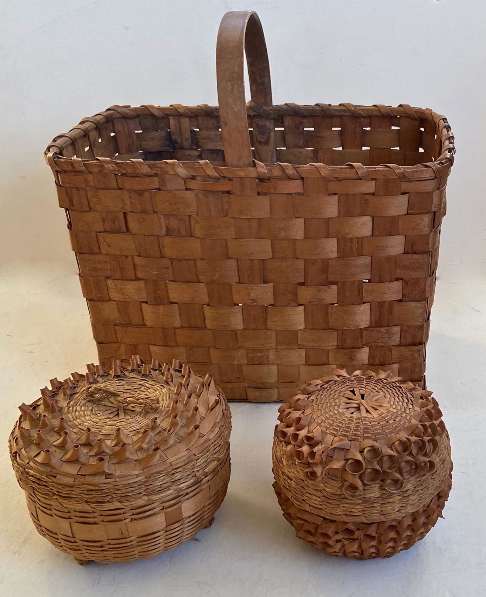 Native American Micmac Indian Tribal Baskets, Maine