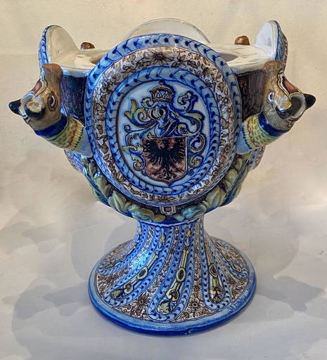 Manises Faience Zoomorphic Jug / Deception Basin Pottery Urn (#0025) on ...