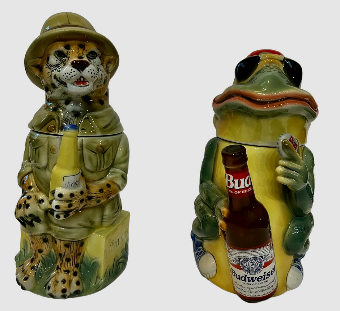 BUDWEISER FROG & CORONA JAGUAR Character Beer Steins (#0161) on Dec 12 ...