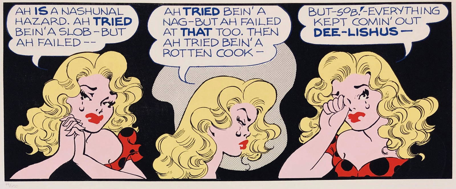 Al Capp, Li'l Abner Daisy Mae Nashunal Dee-zaster, Signed, 1975 Auction