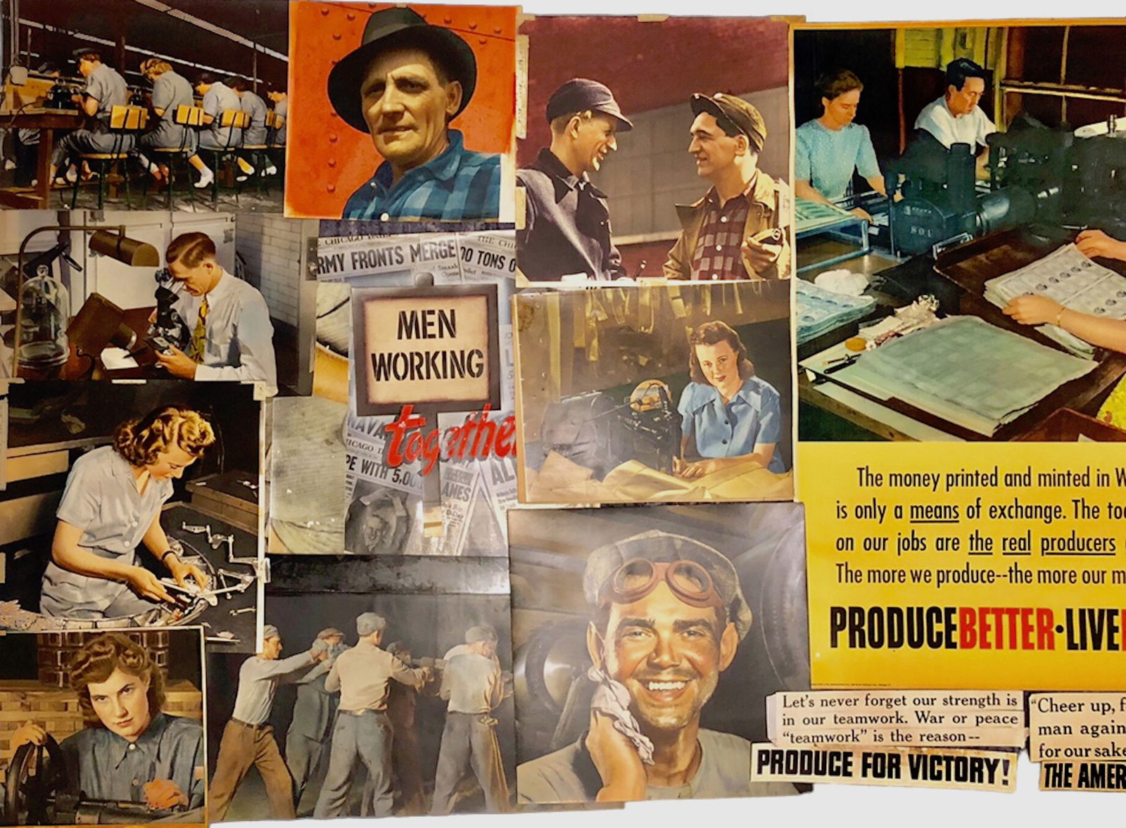 Ww2 American Propaganda Photo Illustrated Posters, 1940s. (19) Auction
