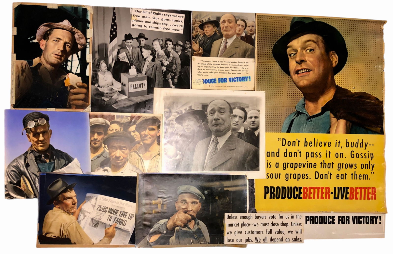 Wwii American Home Front Photo Illustrated Propaganda Posters, 1940s (9 ...