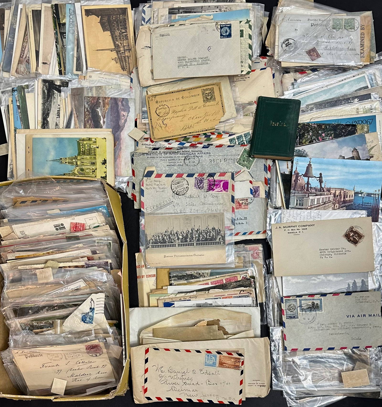 Estate Collection Of International Unsorted Postmarked Letters, Cards ...