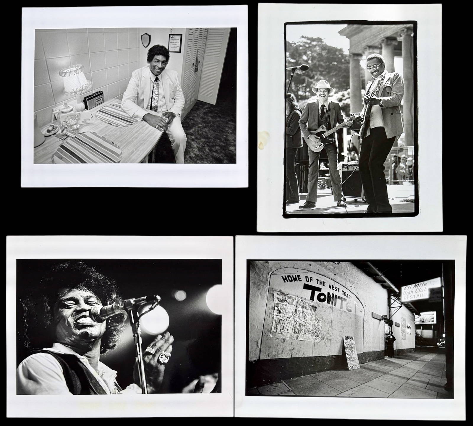 Original Candid Photographs, James Brown, Troyce Key, J.j. Malone, Charles Brown, California ...