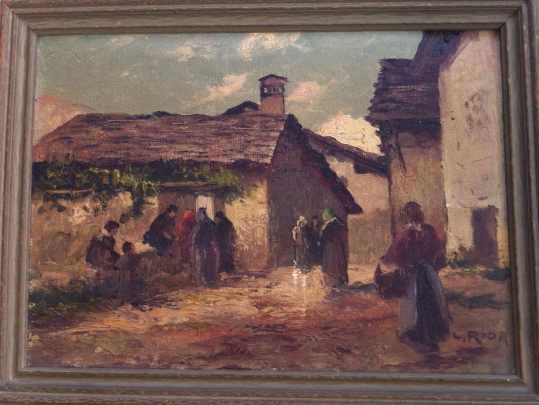 Leonardo Roda (Italian 1868-1933) Painting, Turin Italy