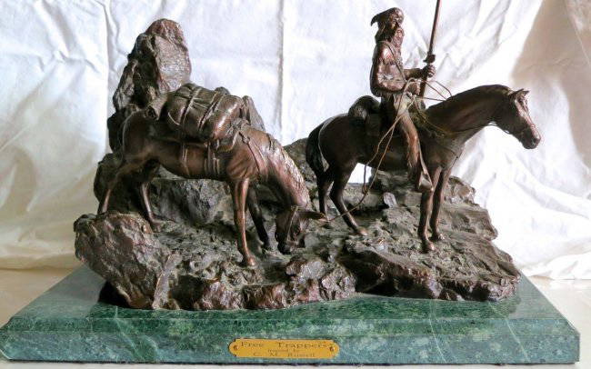 Steve Davies Bronze Sculpture "trappers"