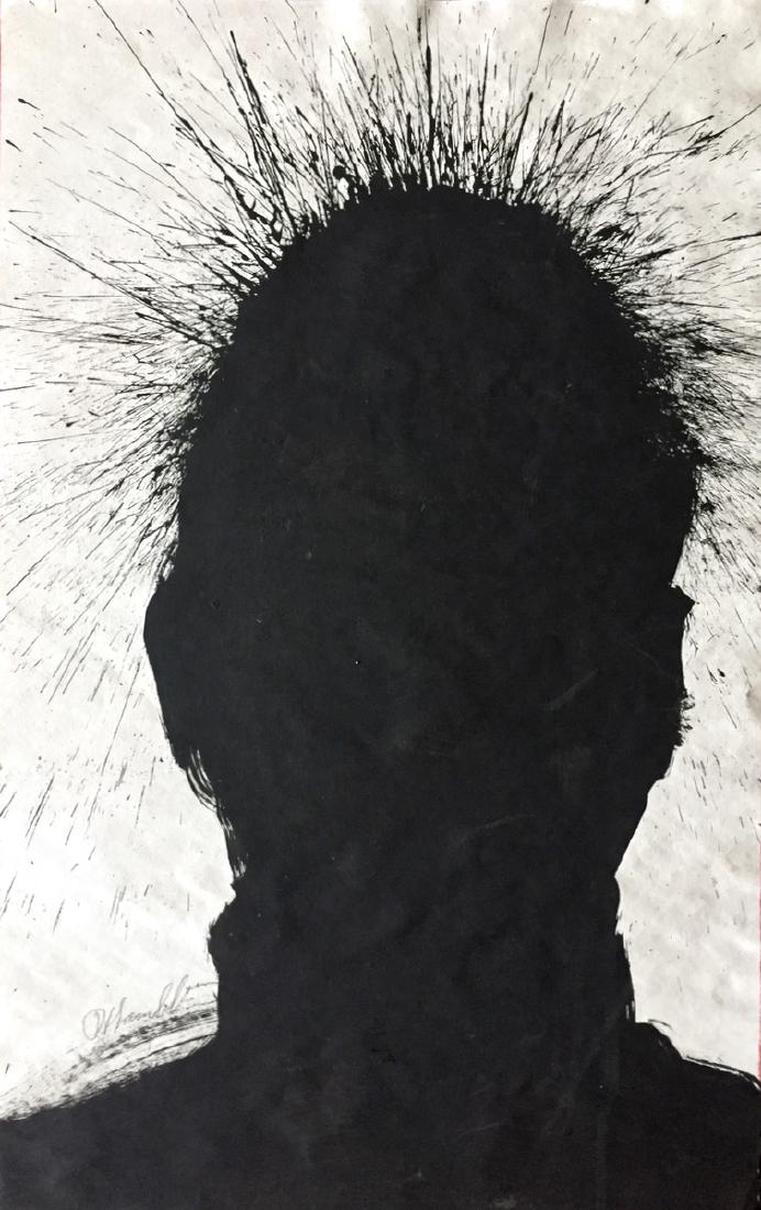 Richard Hambleton "Shadow Man" Painting