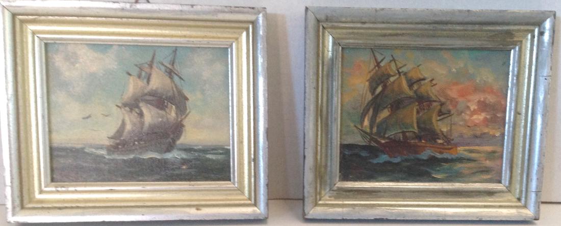 Alfred Gabali, Seascape Paintings "ships At Sea"