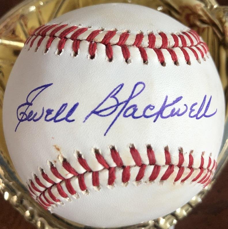 Ewell Blackwell Signed Baseball