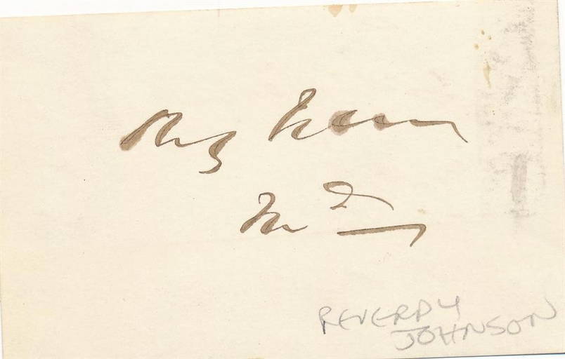 Reverdy Johnson Historical Signature