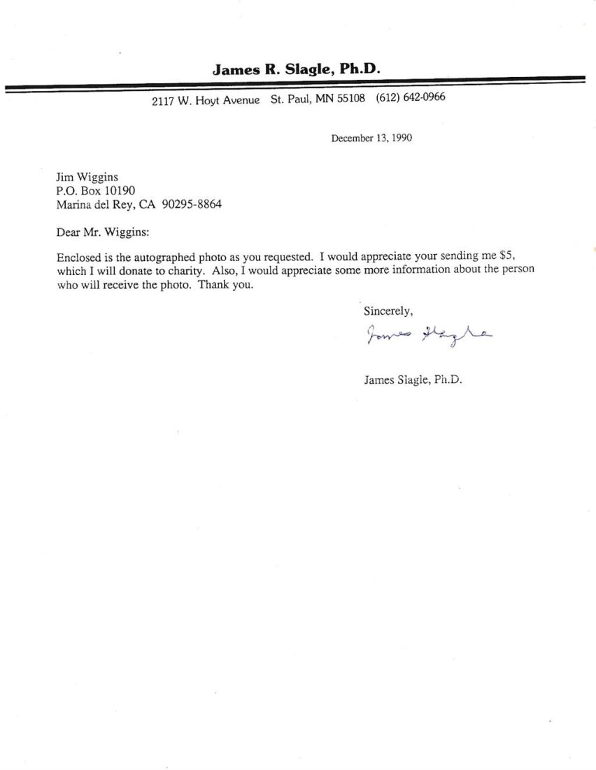 James Robert Slagle (Artificial Intelligence)- TLS Signed in 1990 - Dec ...