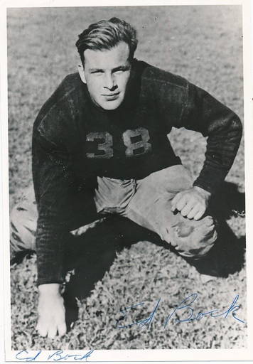 Ed Bock Vintage Photo Signed Twice (college Football Hall Of Fame)