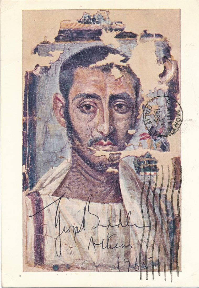 George Biddle-vintage Signed Postcard Twice!! (famous Artist & Close ...