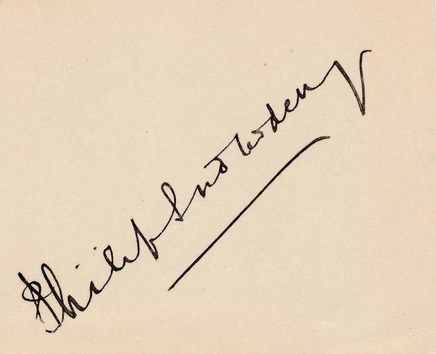 Philip Snowden, 1st Viscount Snowden Signed Card From The 1930s