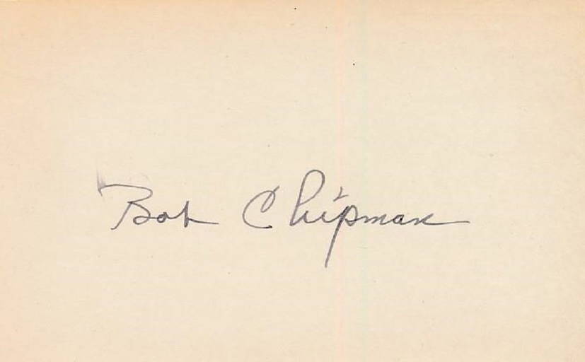 Bob Chipman Vintage Signed Card