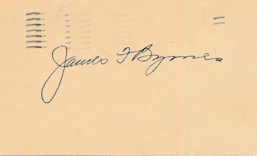James Byrnes Signed Vintage Postcard (supreme Court Justice)