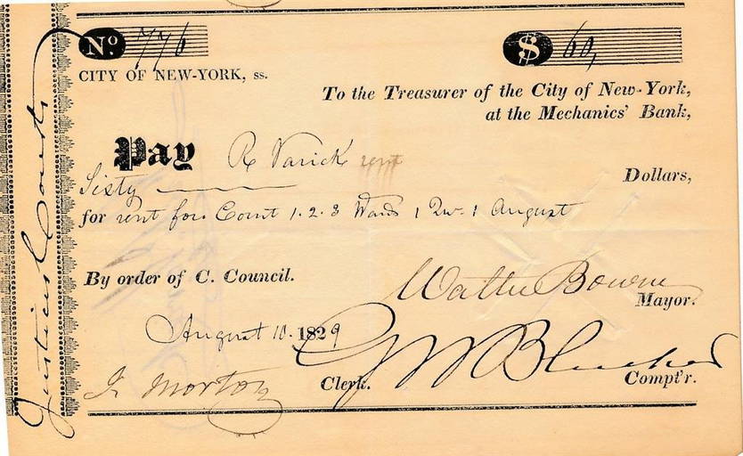 Richard Varick & Walter Bowne Rare Historical Signed 1829 Proclamation