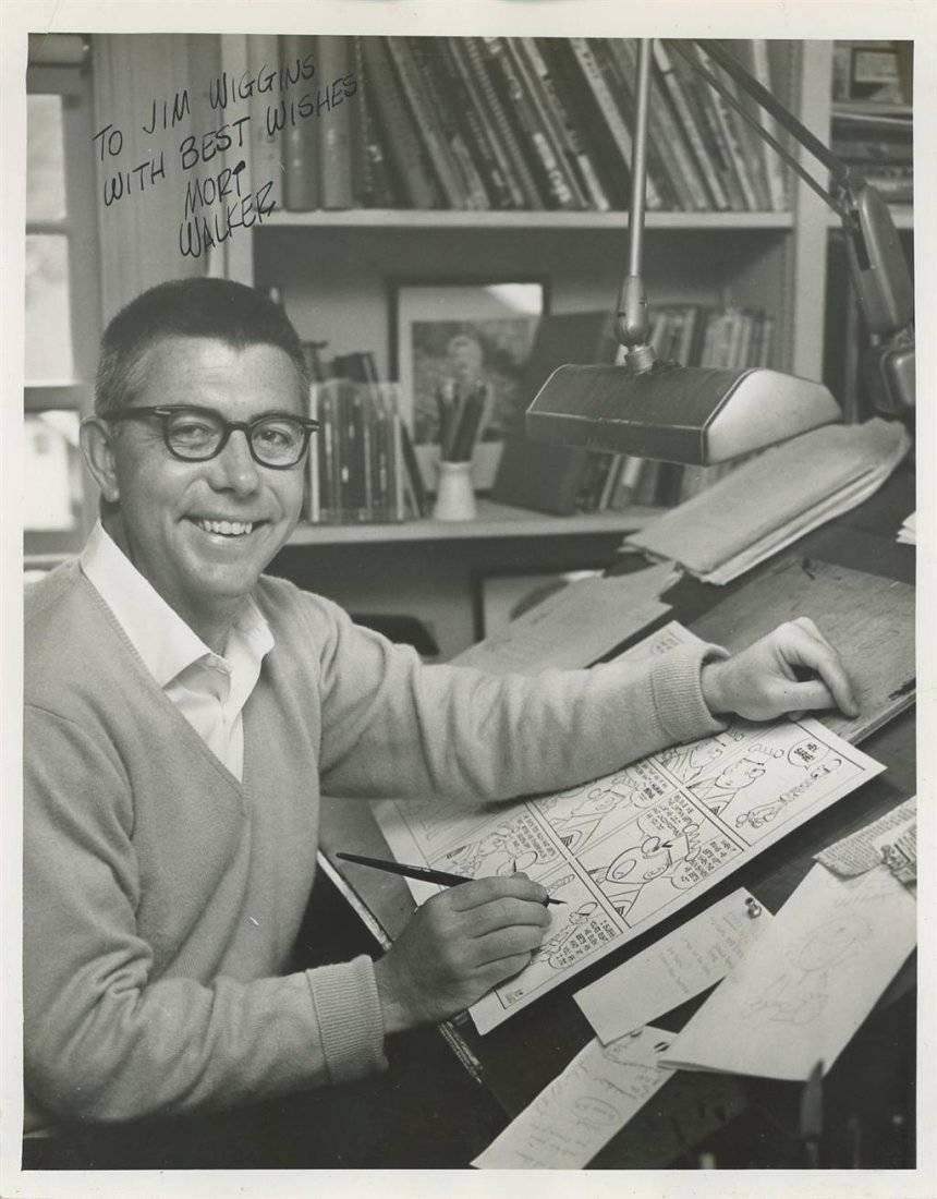 Mort Walker Signed Vintage Photograph Auction