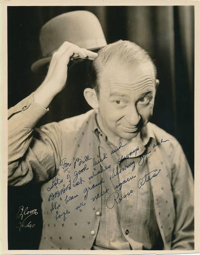 Roscoe Ates Vintage Signed Sepia Gelatin Photograph