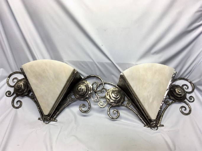Art Deco Triangle Sconces (pair)