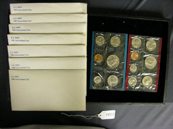 8 1980 81 U.s. Mint Sets