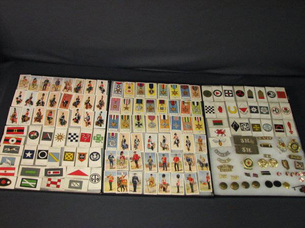 British Military Insignia And Cigarette Cards