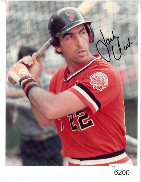 6200: JACK CLARK AUTOGRAPH PHOTO 8 X 10