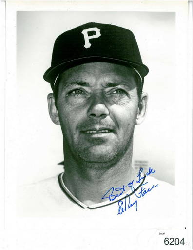 Roy Face Autograph Photo Size 8 X 10