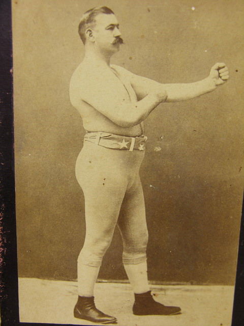 319: ORIGINAL PHOTO 1800'S BOXING CHAMPION JOHN L. SULL