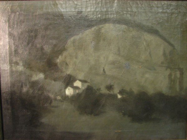 153: LOUIS LOEB PAINTING HAUNTED CASTLE