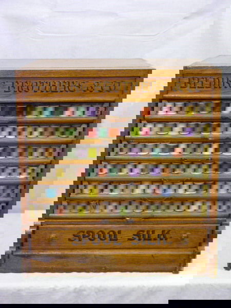 665: BELDING BROTHERS SPOOL SILK CABINET - Aug 21, 2005 | Livingston's ...
