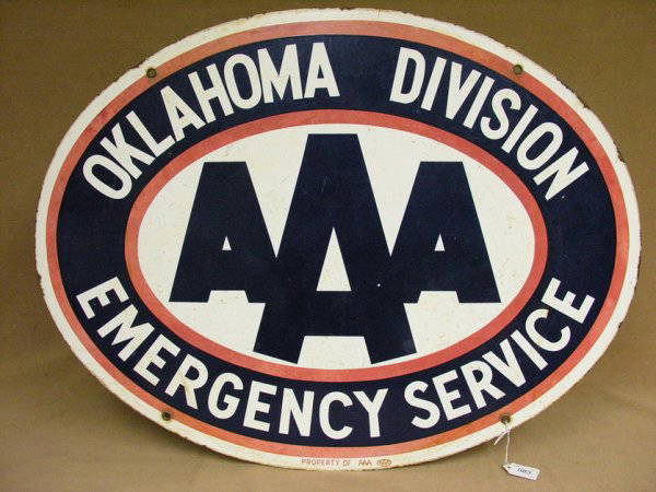 Oklahoma Aaa Emergency Service Sign