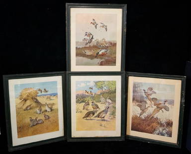 1944 Field & Stream Lynn Bogue Hunt Prints, Set Of 10