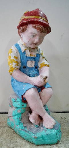 Cast Concrete Boy Fishing