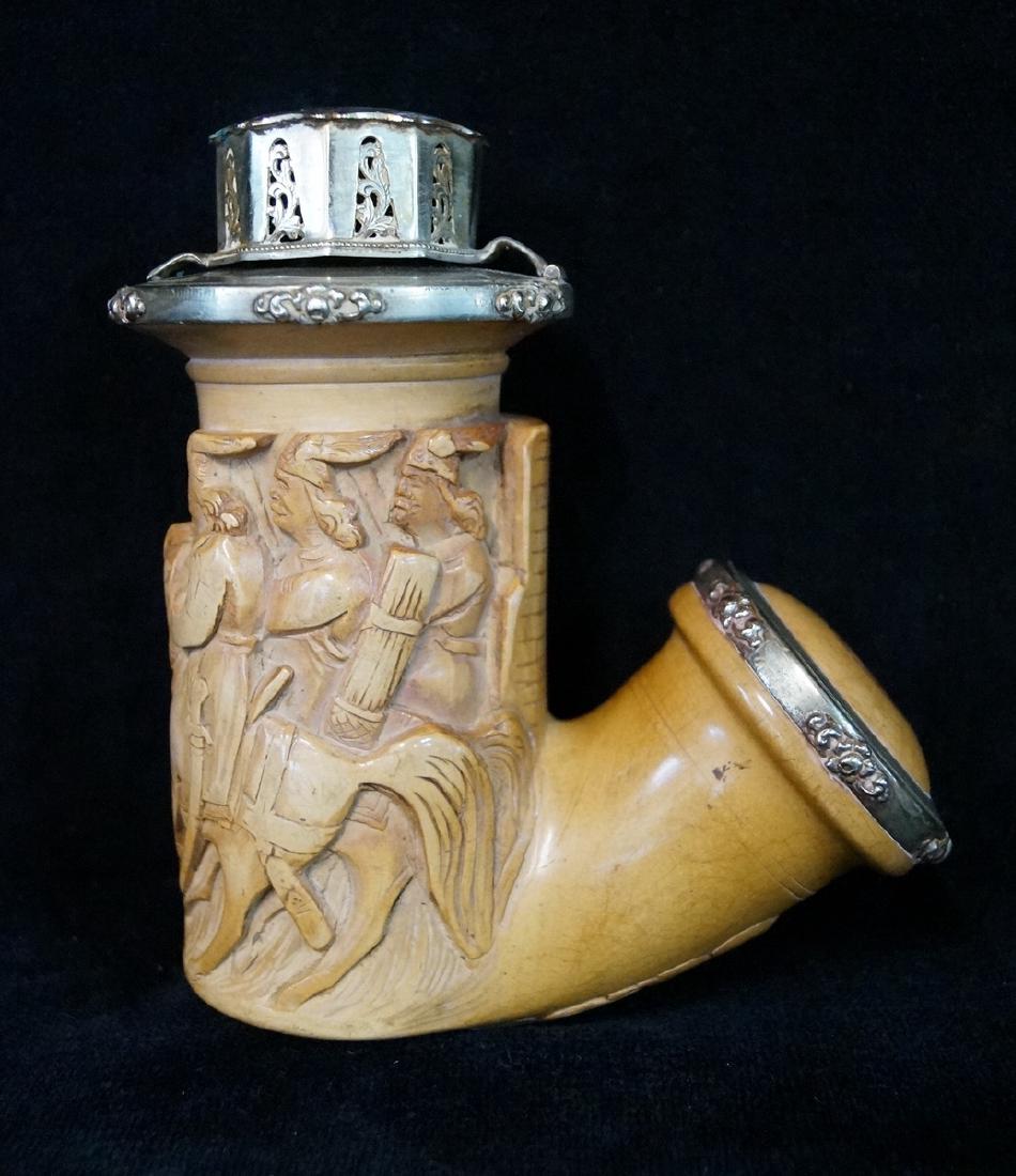 MEERSCHAUM PIPE CASTLE SCENE BAS RELIEF