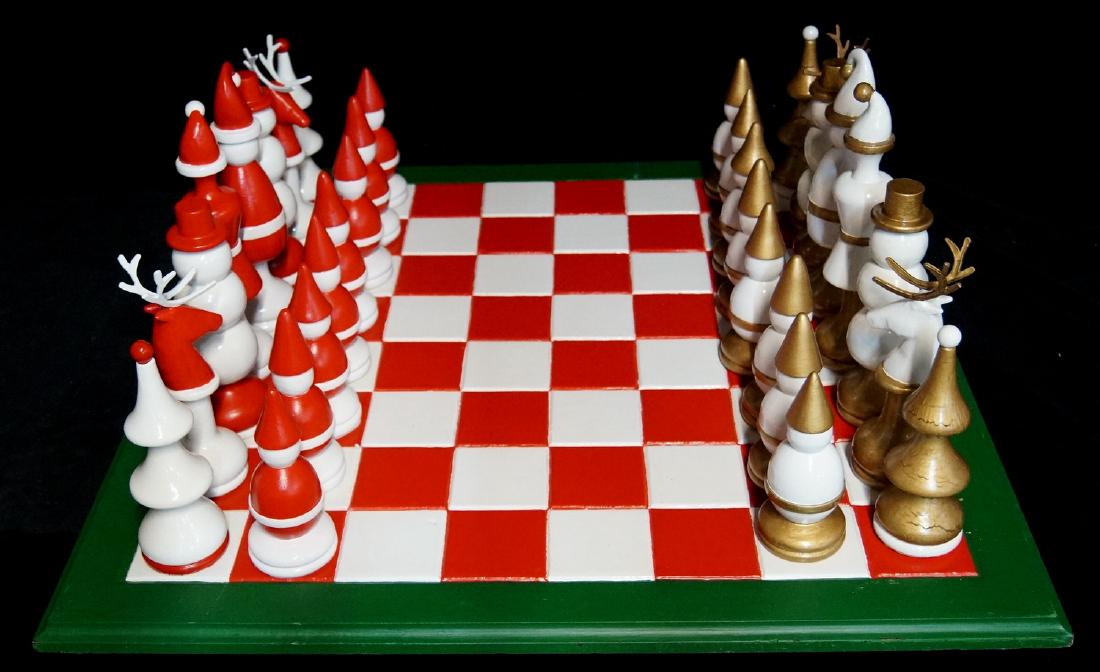 Green & White Chess Set