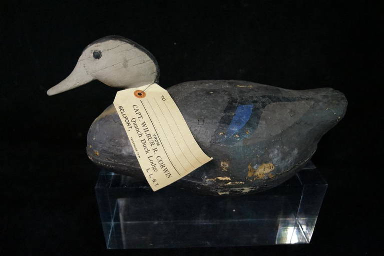 Wilbur A. Corwin Cork Bottom Duck Decoy C. 1900s