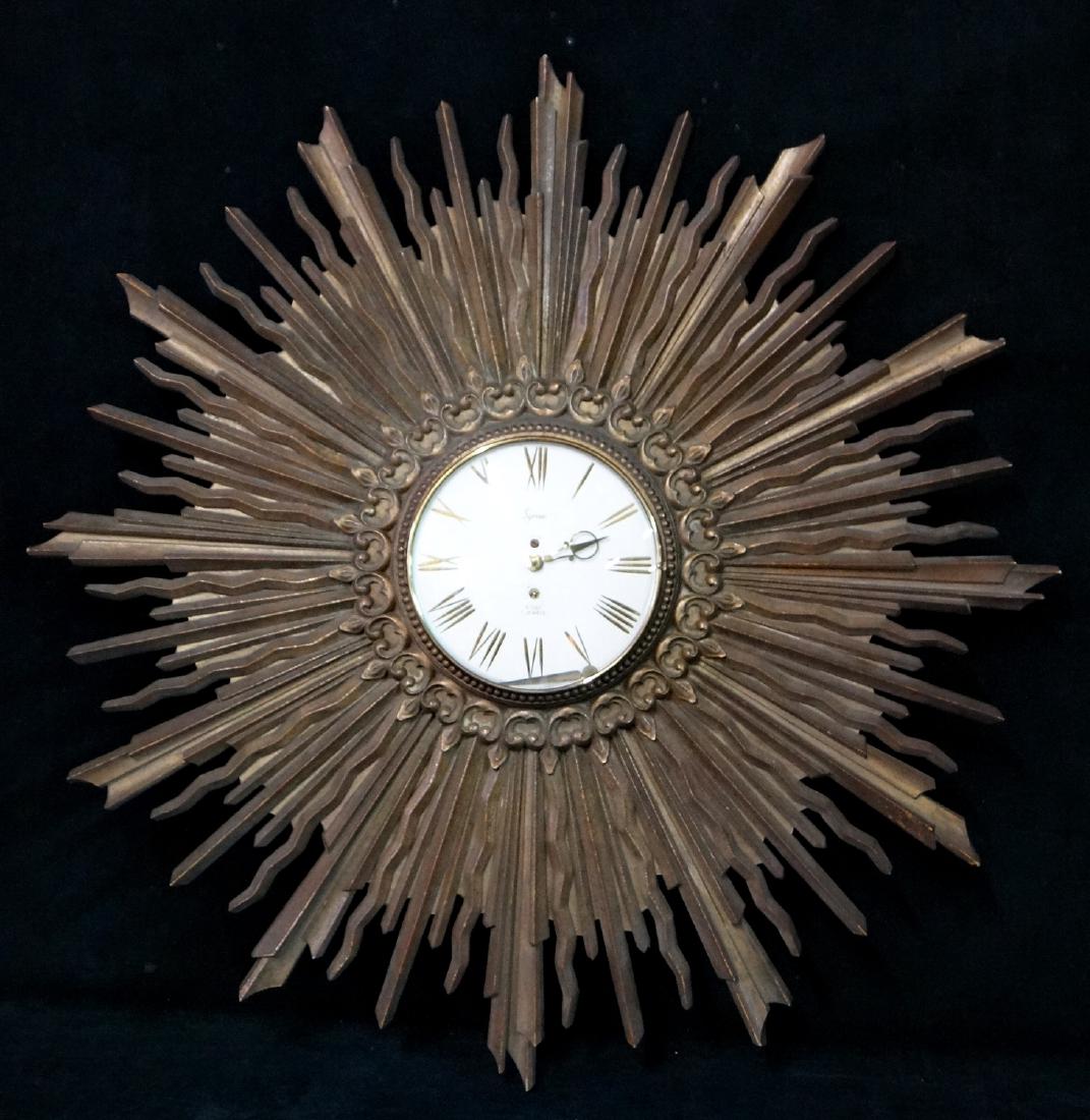 SYROCO SUNBURST CLOCK