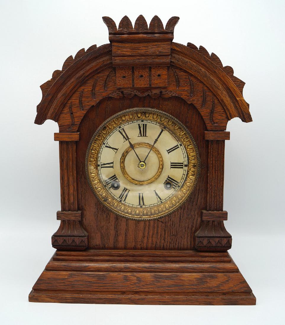 Fine & Rare Asa Munger Stovepipe Shelf Clock, Auburn,