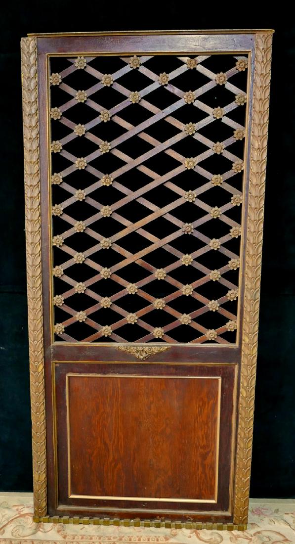 Parcel Gilt Lattice Work Panel