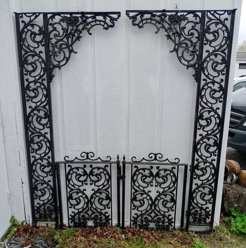 Cast Iron Archway With Gates 80" X 70"
