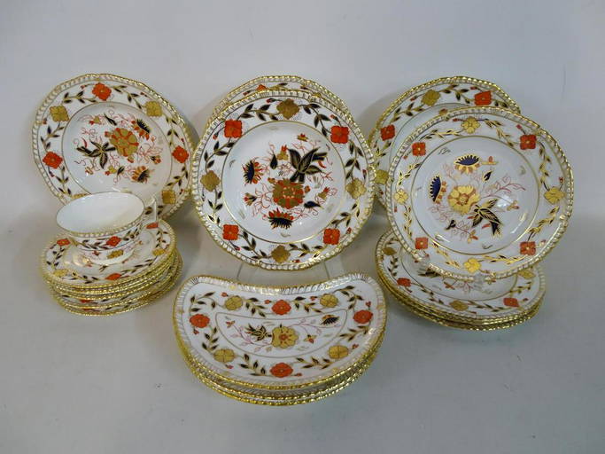 18 Pcs. Partial Set Royal Crown Derby Dinner Ware