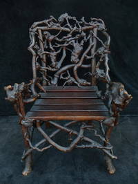 BURL & BRANCH ADIRONDACK CHAIR 43.5" X 28" X 28" - Aug 28, 2022 | THOS ...