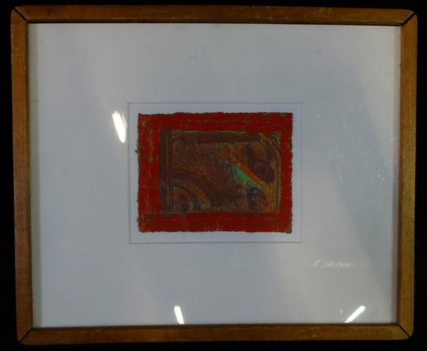 SIR HOWARD HODGKIN, "CARDO'S BAR (RED) 1979", COPPER PLATE ETCHING ...