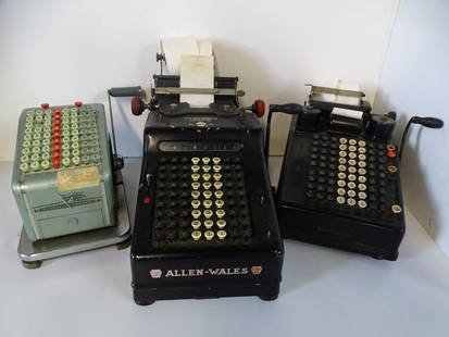 Three Vintage Adding Machines