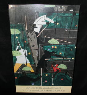 1987 Original Jacob Lawrence "pool Parlor" Poster